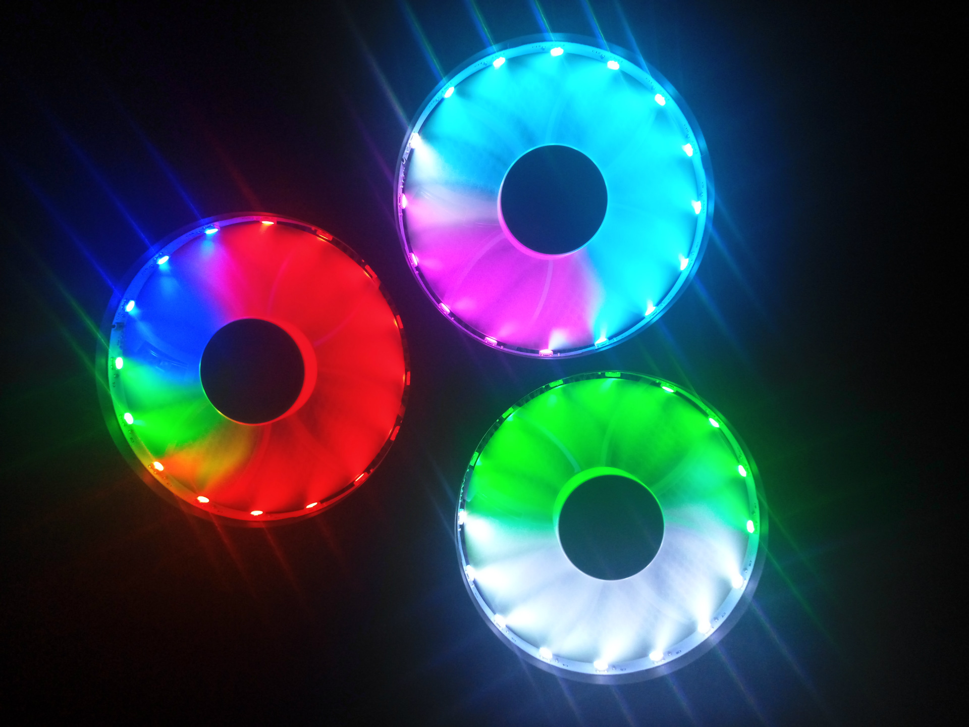 COOLMOON Amber RGB box fan 12cm desktop computer mute colorful color ...