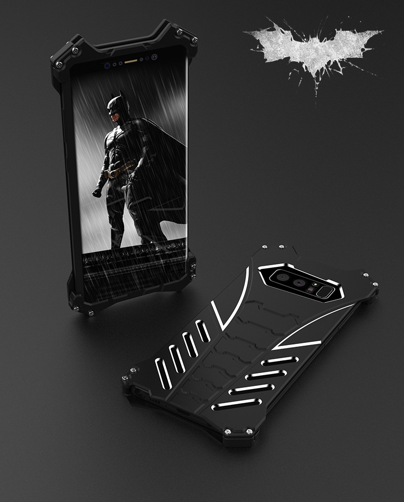 R-Just Batman Shockproof Aluminum Shell Metal Case with Custom Bataran ...