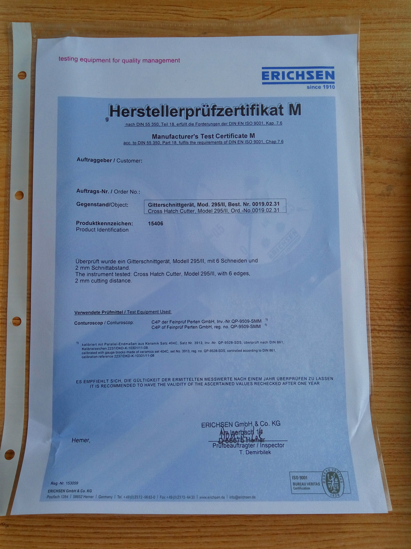 原装德国仪力信Erichsen百格刀#295型划格刀 漆膜附着力测试仪-阿里巴巴