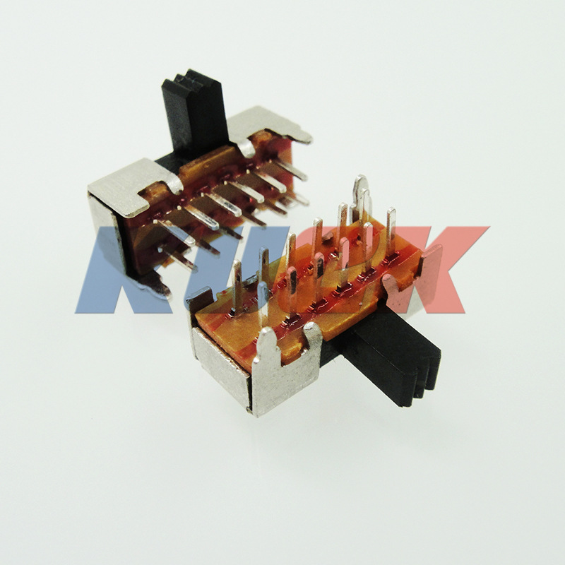SK-42D01G5双排二档12脚4P2T侧柄拨动滑动推动开关电吹风玩具开关-阿里巴巴
