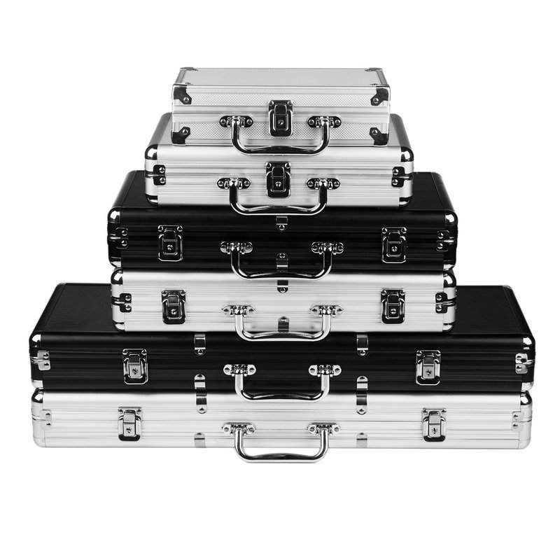 银色黑色铝箱套装粘土扑克筹码套装200/300/500码陶瓷码铝箱套装-阿里巴巴