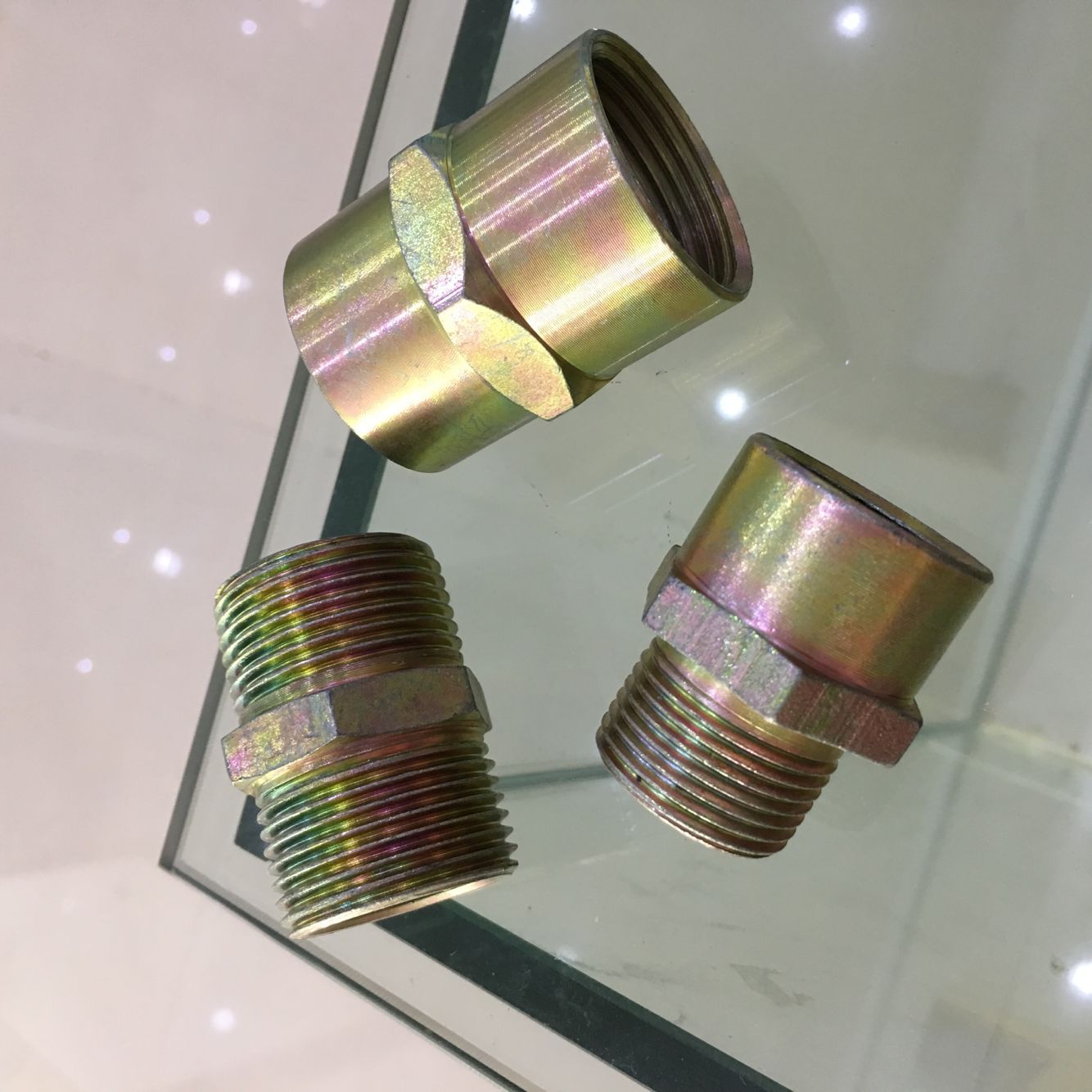 腾达镀锌防爆管接头对丝G3/4 DN20电镀五彩短接头 内外牙接管-阿里巴巴