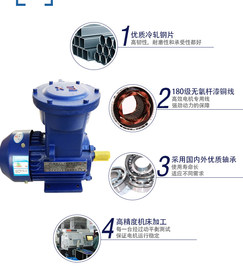 EX防爆马达 1.5KW防爆电机 YB3-90L-4/ YB3-8024-0.75KW 现货-阿里巴巴