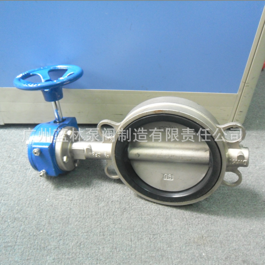 法兰衬氟蝶阀 D341F46-16C 耐酸碱蝶阀 不锈钢衬氟蝶阀 D341F4-阿里巴巴