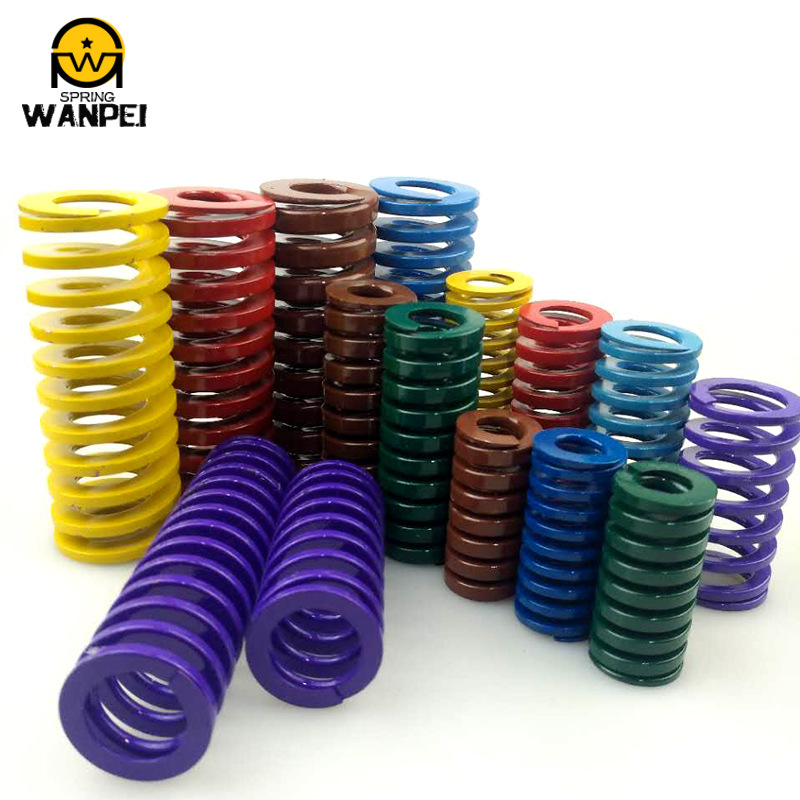 模具弹簧 压缩弹簧 扁线弹簧 矩形弹簧 黄蓝红绿棕茶色 模具配件-阿里巴巴