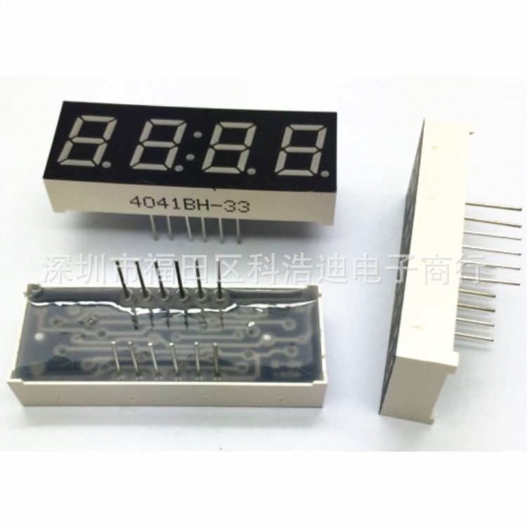 厂家直销 0.4寸英寸4位数码管 红色高亮共阴阳4041AS带时钟显示屏-阿里巴巴