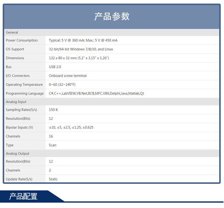 研华 USB-4711A 150kS/s, 12位多功能USB模块-阿里巴巴