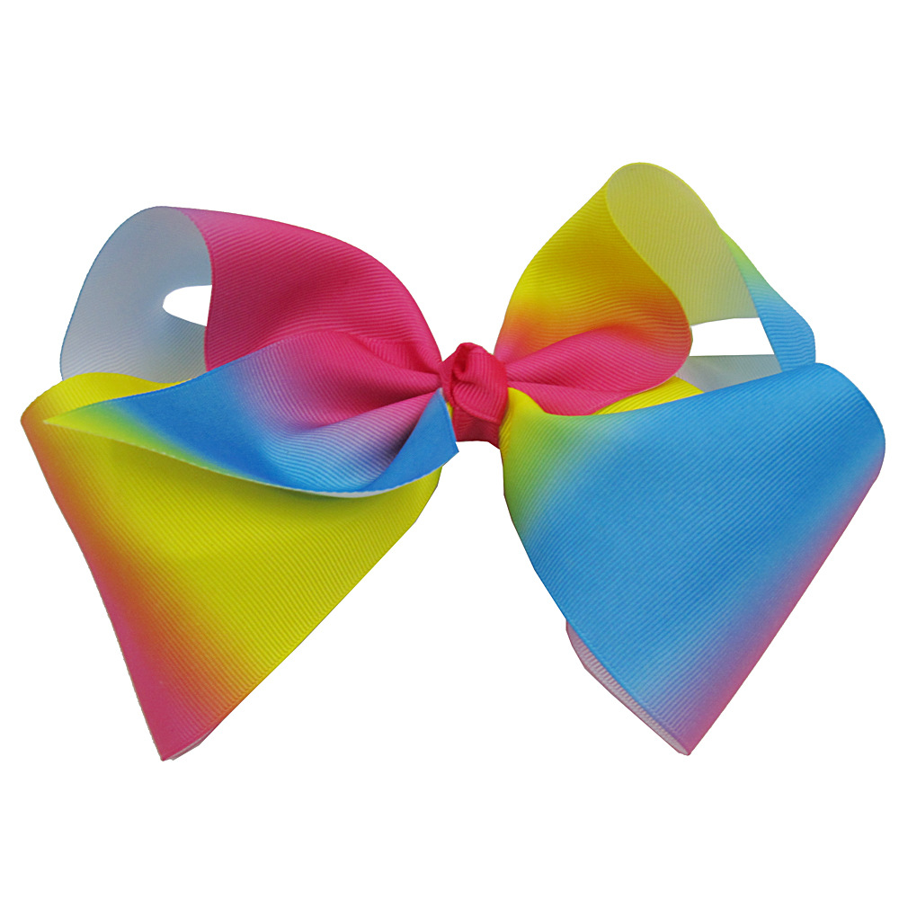 8 inch Large Hair Bow rainbow Bows Dance Moms girls accessories kids ...