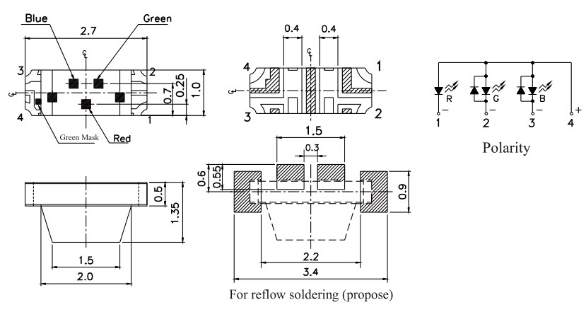 台湾亿光 侧贴RGB 22-23/R6GHBHC-A01/2C 全彩侧发光LED 原装正品-阿里巴巴