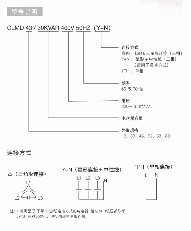 ABB低压电容器CLMD63/50KVAR 380V50HZ;10147972-阿里巴巴