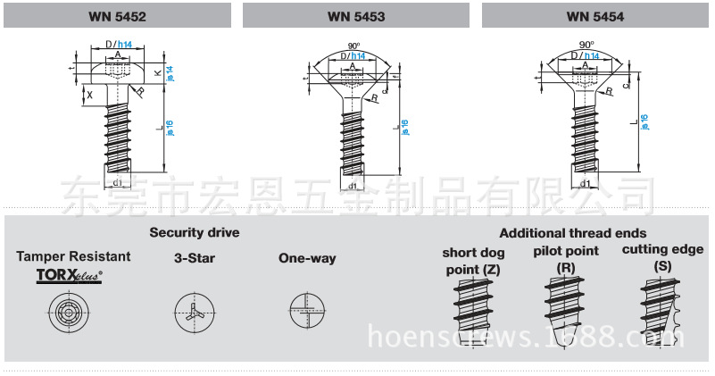 WN5451,WN5452 WN5411 WN5412 塑料壳专用自攻螺钉-阿里巴巴