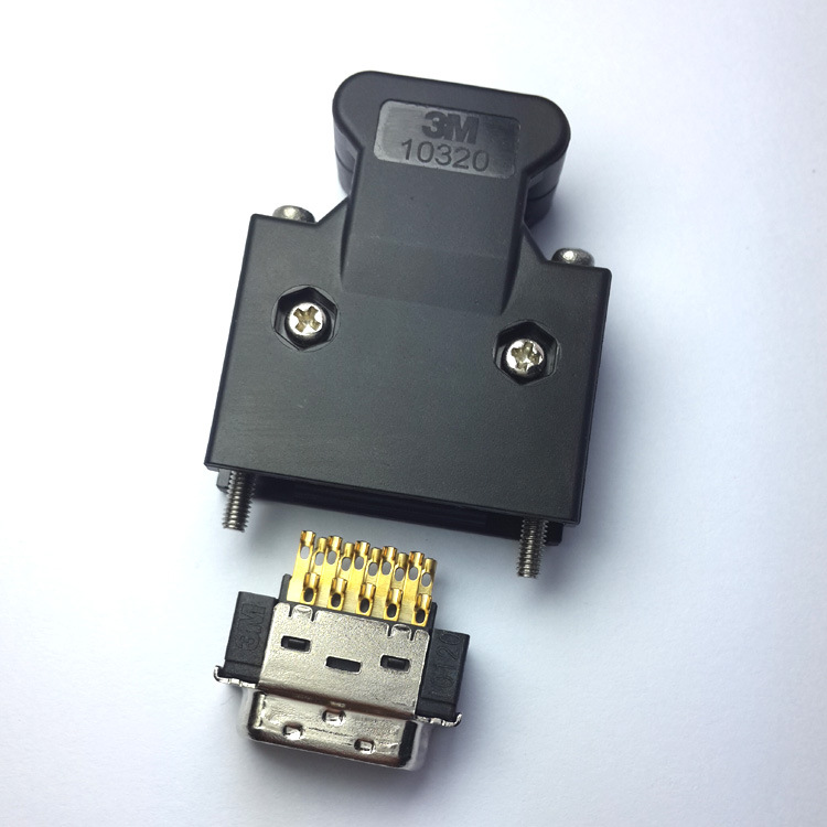 YDM30200100 MR-J2CN1 SCSI-20芯伺服接头 3M 10320 CN2插头-阿里巴巴