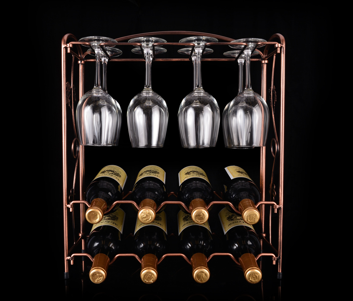 铁艺折叠红酒架 创意个性葡萄酒架 红酒杯架吊杯架挂杯架 多瓶装-阿里巴巴