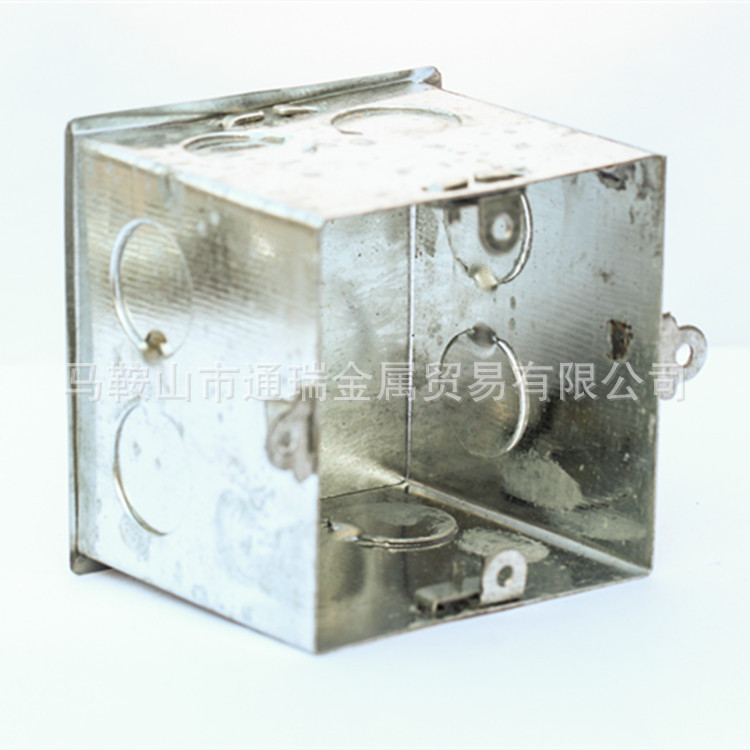 铁皮灯头盒 镀锌八角灯头盒拉伸预埋接线盒暗盒底盒 开关插座盒-阿里巴巴