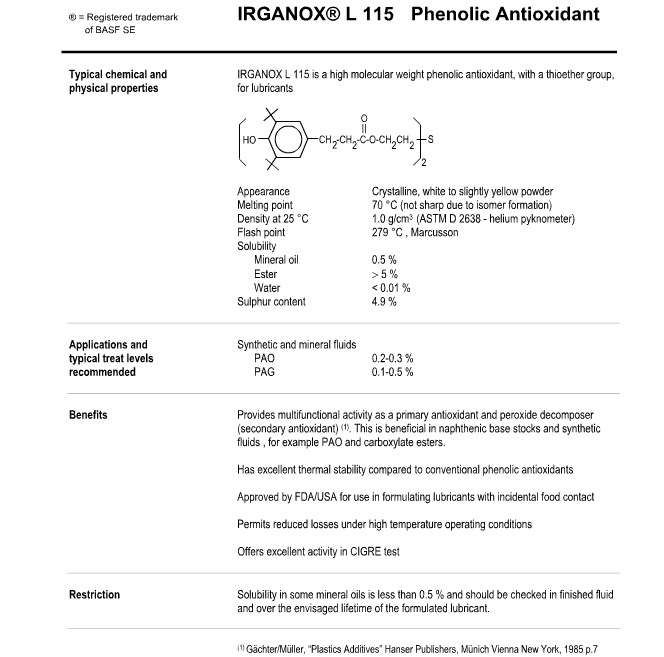 原装出售 德国 抗氧剂IRGANOX L115 润滑油-阿里巴巴