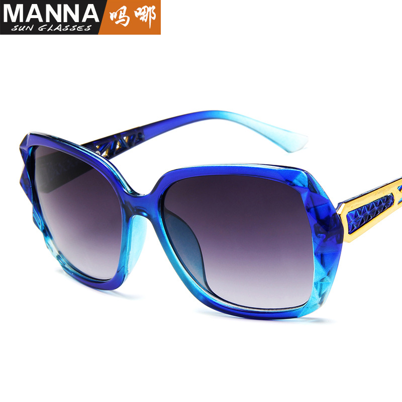 2018 new sunglasses European and American trend large frame sunglasses ...