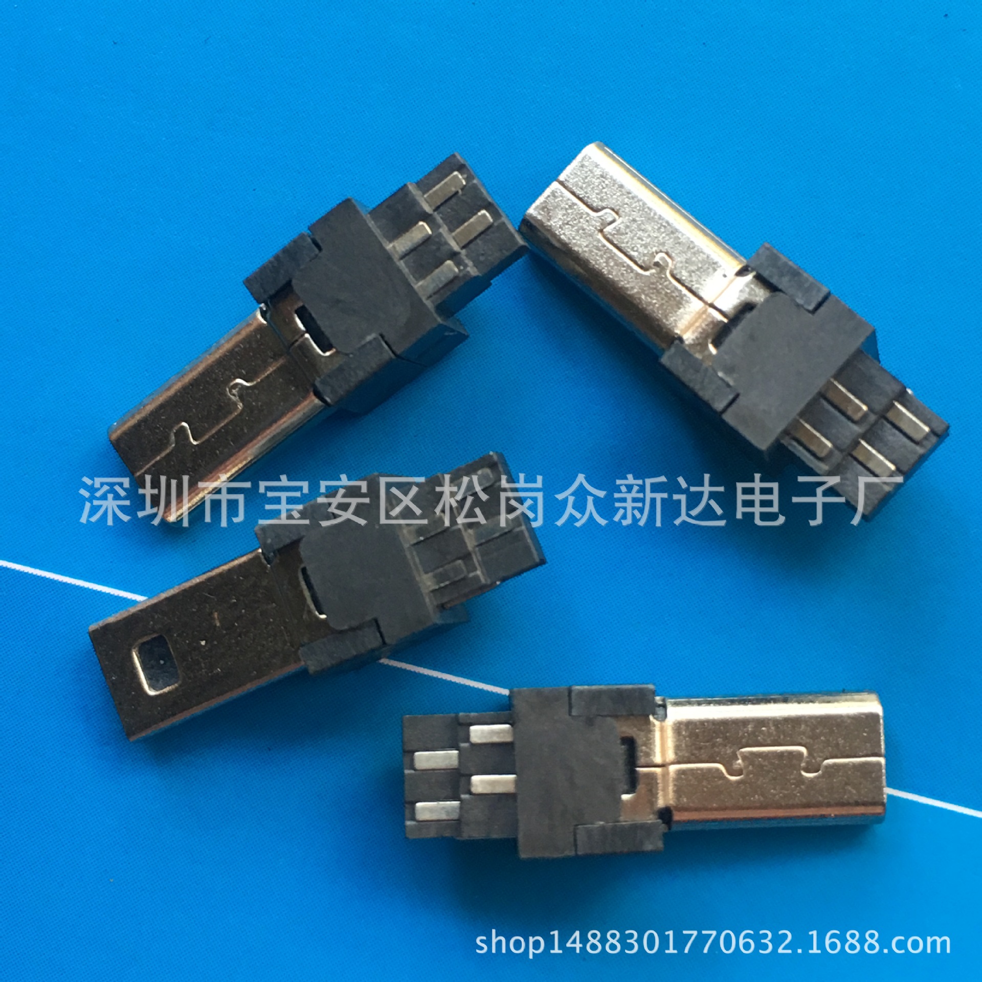 加长MINI 8P公头USB迷你8PIN外露8.0mm加长1.2焊线式 铜壳铁壳-阿里巴巴