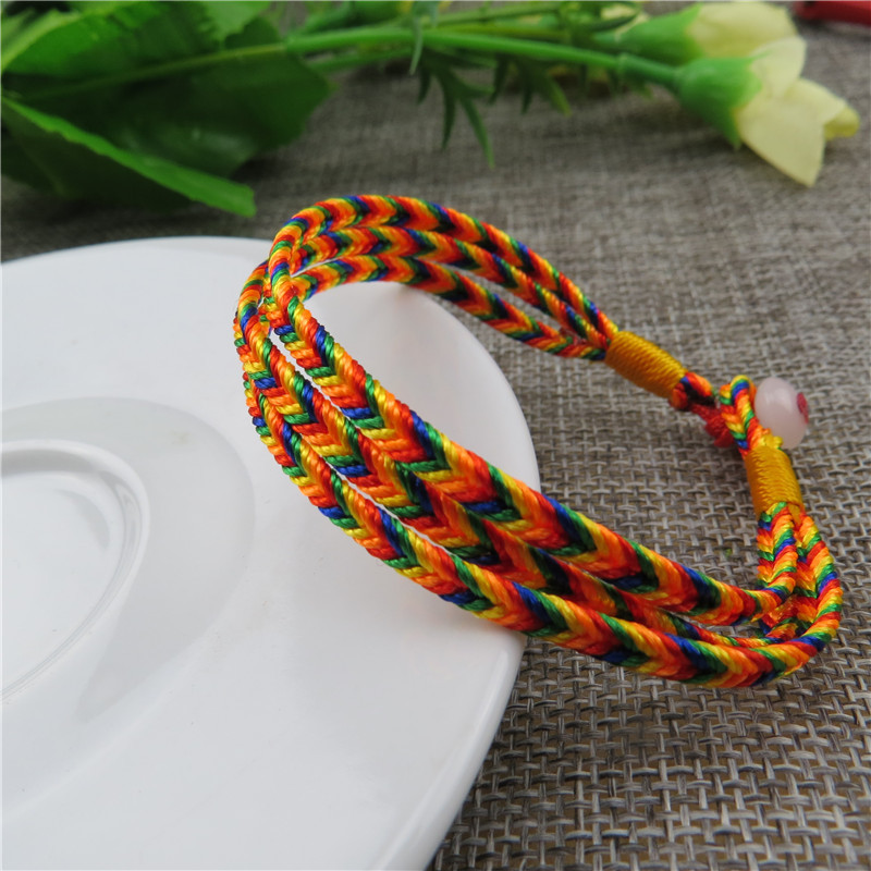 端午节五彩绳手链批发 手工编织金刚结 男女5月端午五彩线三生绳-阿里巴巴