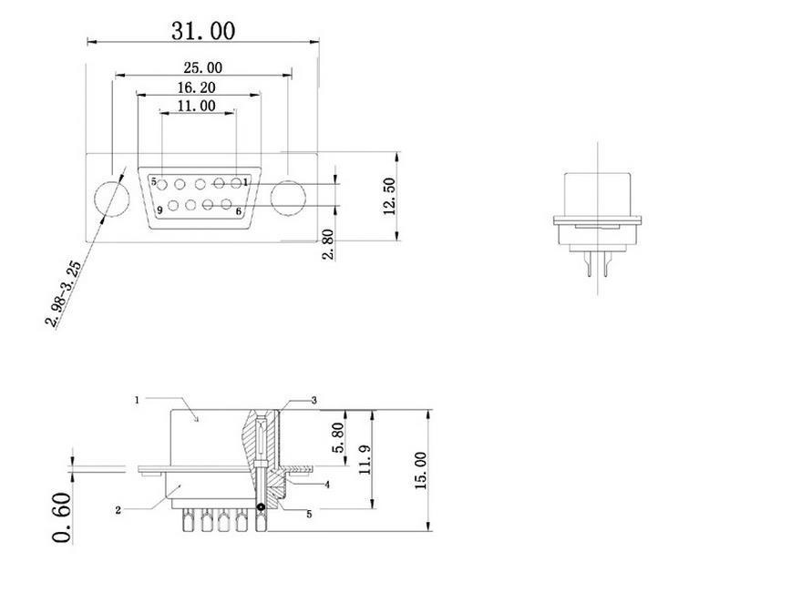 db9尺寸图-千图网