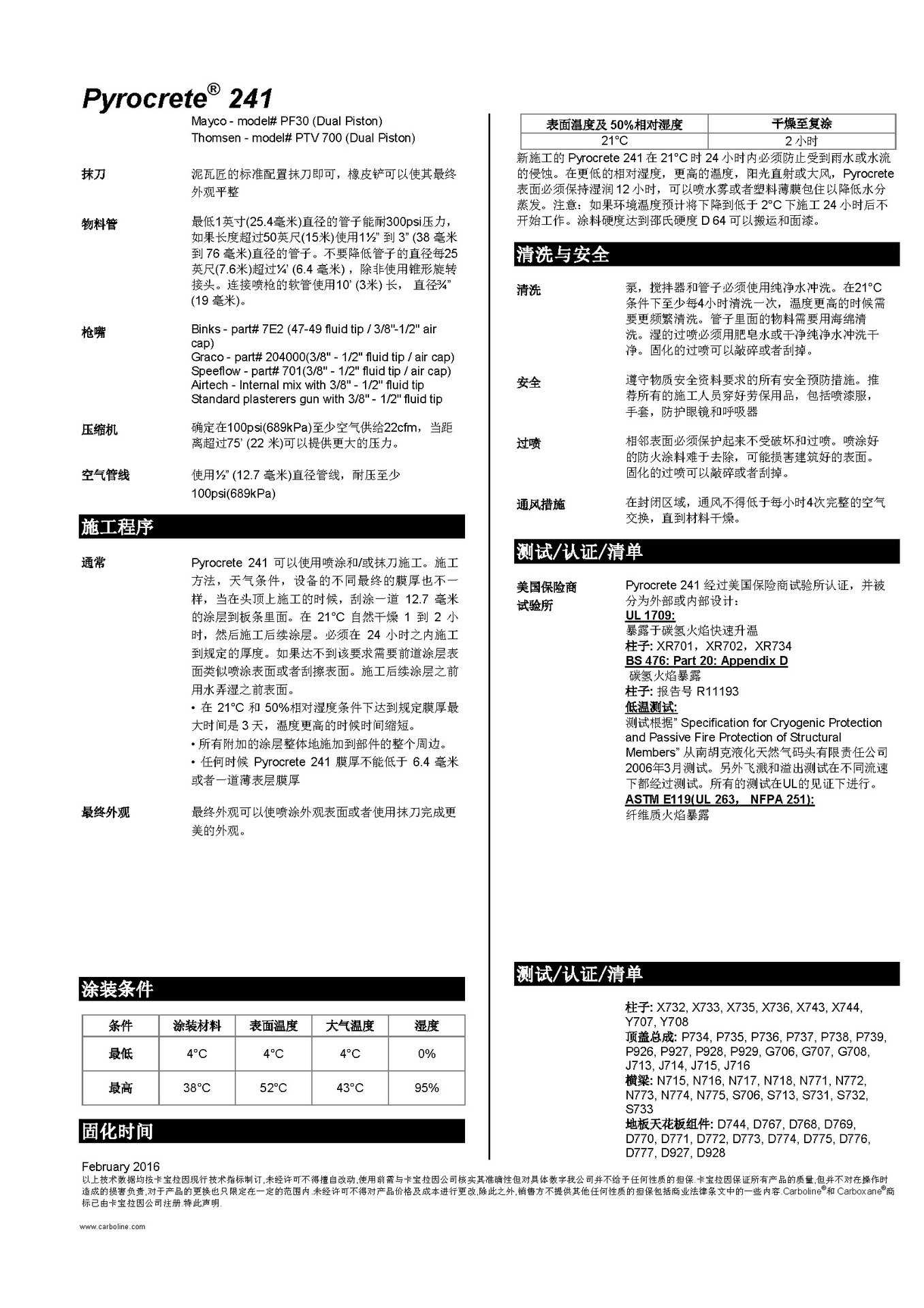 卡宝拉因高密度水泥基防火涂料 241 Pyrocrete 241-阿里巴巴