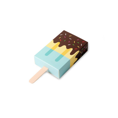 LSF065 Candy color cute popsicle candy folding paper packaging box 6.7 ...