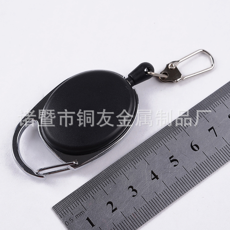 伸缩钥匙扣 创意易拉扣 钥匙环 防丢防盗钢丝绳扣 户外登山扣-阿里巴巴