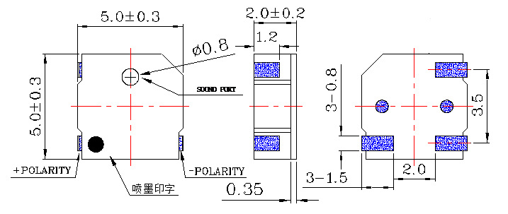 SMD封装电磁式蜂鸣器 智能手表POS机用蜂鸣器MLT-5020贴片蜂鸣器-阿里巴巴