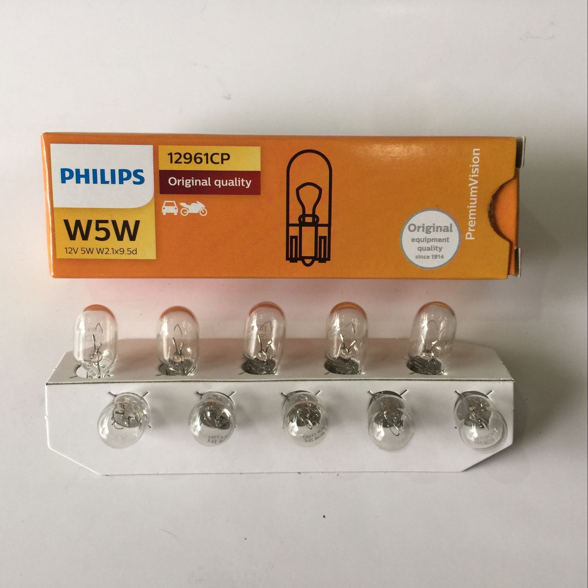 飞利浦灯泡12V W5W T10小插泡 示宽灯仪表灯牌照灯原厂12961 正品-阿里巴巴
