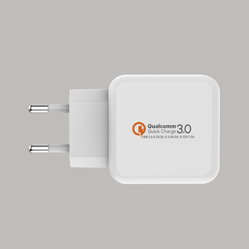 单口欧规QC3.0充电器高通快充QC 3.0欧式插头旅行充电头墙充5V3A-阿里巴巴