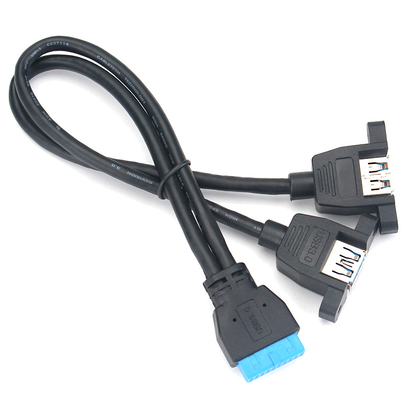 Usb 3 0数据线 20pin线 机箱后置pci挡板2af Usb3 0延长线0 3米 阿里巴巴