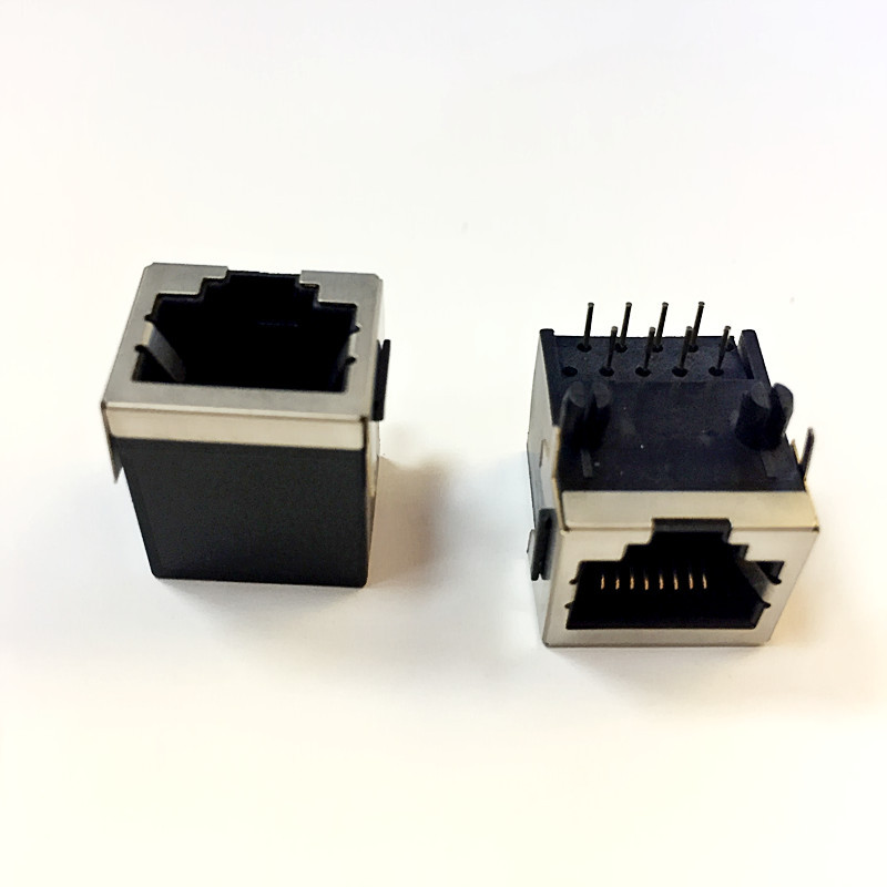 厂家直供RJ58半包网络插座 RJ45网口90度RJ56 8P8C网络接口无缝-阿里巴巴