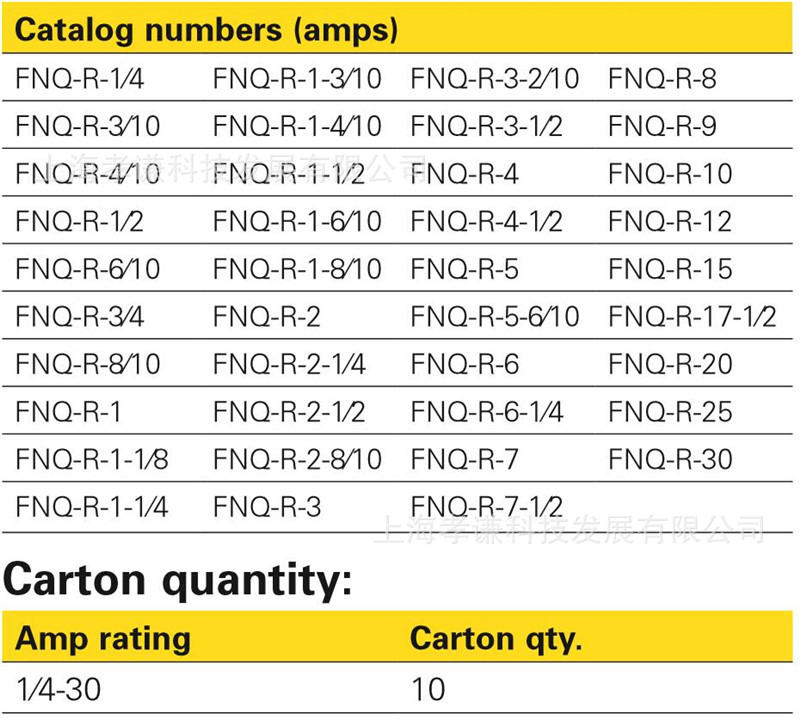 BUSSMANN熔断器Limitron FNQ-R-7-1/2 600V/7A 10x38mm慢速保险丝-阿里巴巴