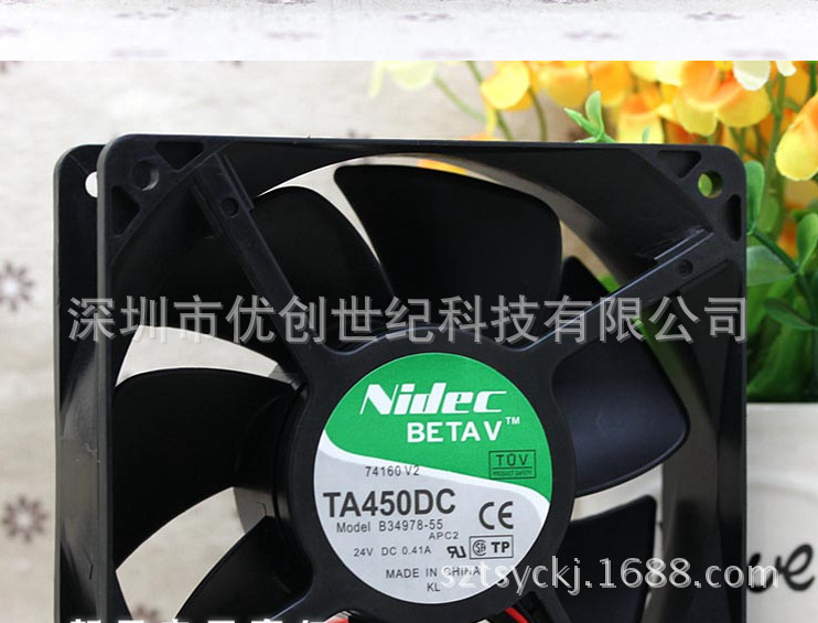 Nidec TA450DC B34978-55 24V 0.41A 直流风扇12038变频器风扇-阿里巴巴