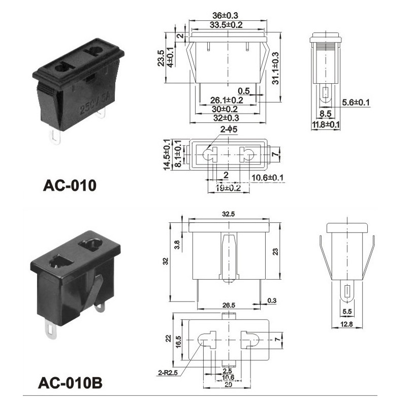 厂家供应现货AC电源插座 工业用插座AC-01带开关带保险丝座三合一-阿里巴巴