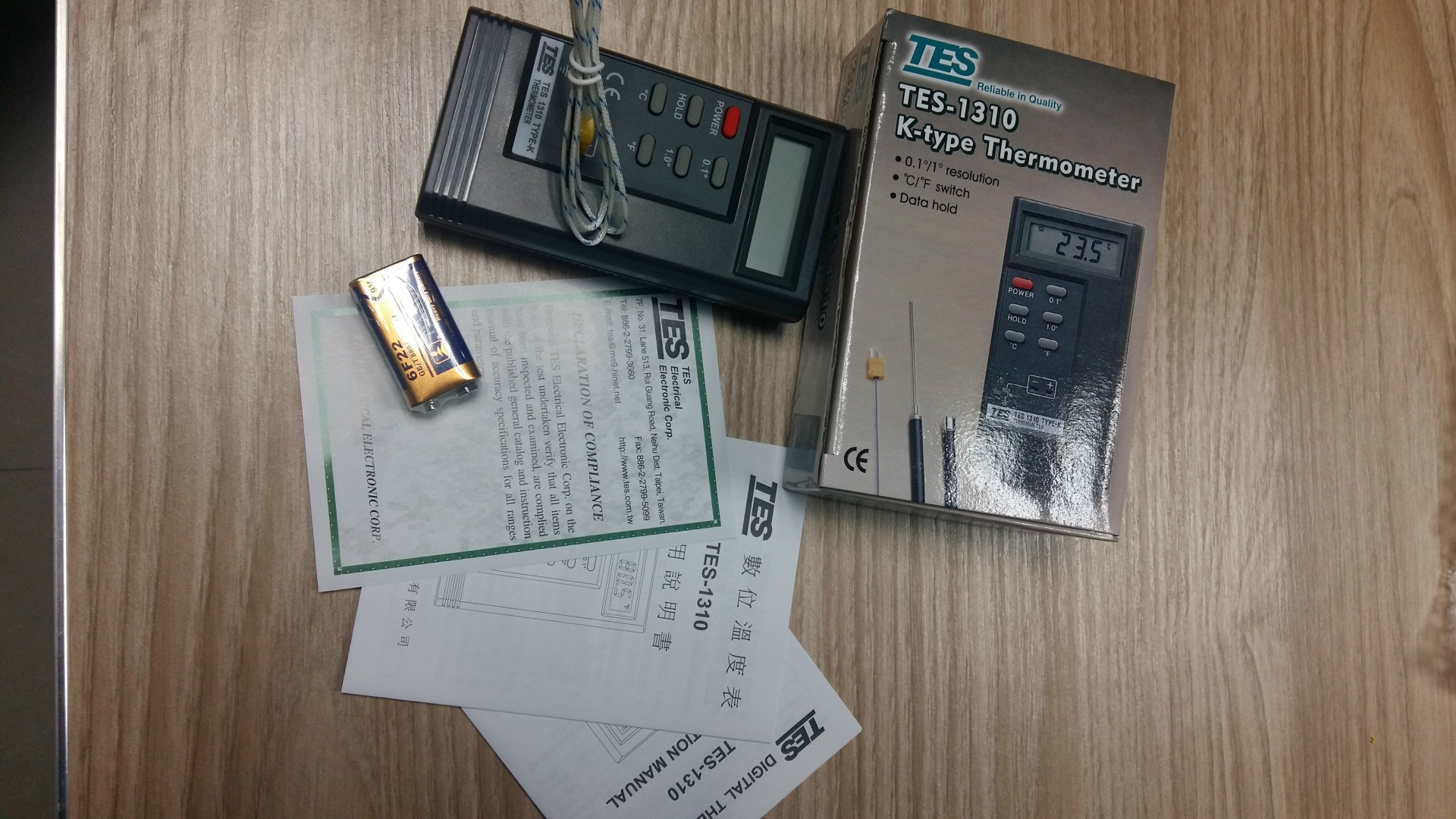 TES-1310温度表台湾泰仕K型单通道测温仪TES1310热电偶温度计原装-阿里巴巴