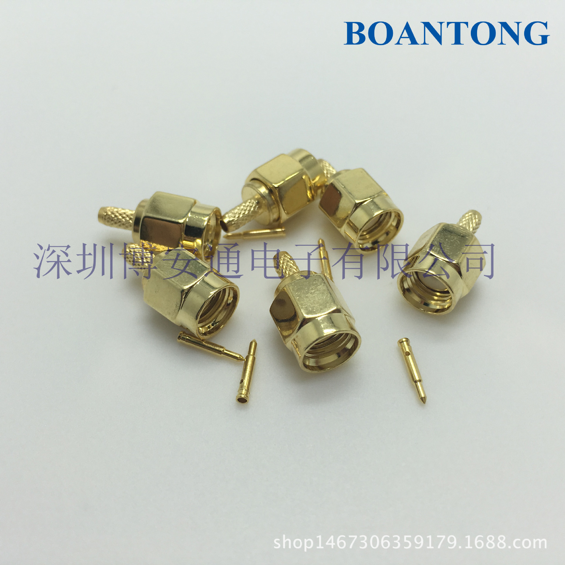 SMA连接器 SMA-J-1.5 SMA公头 适配50-1.5线缆 射频天线连接头-阿里巴巴