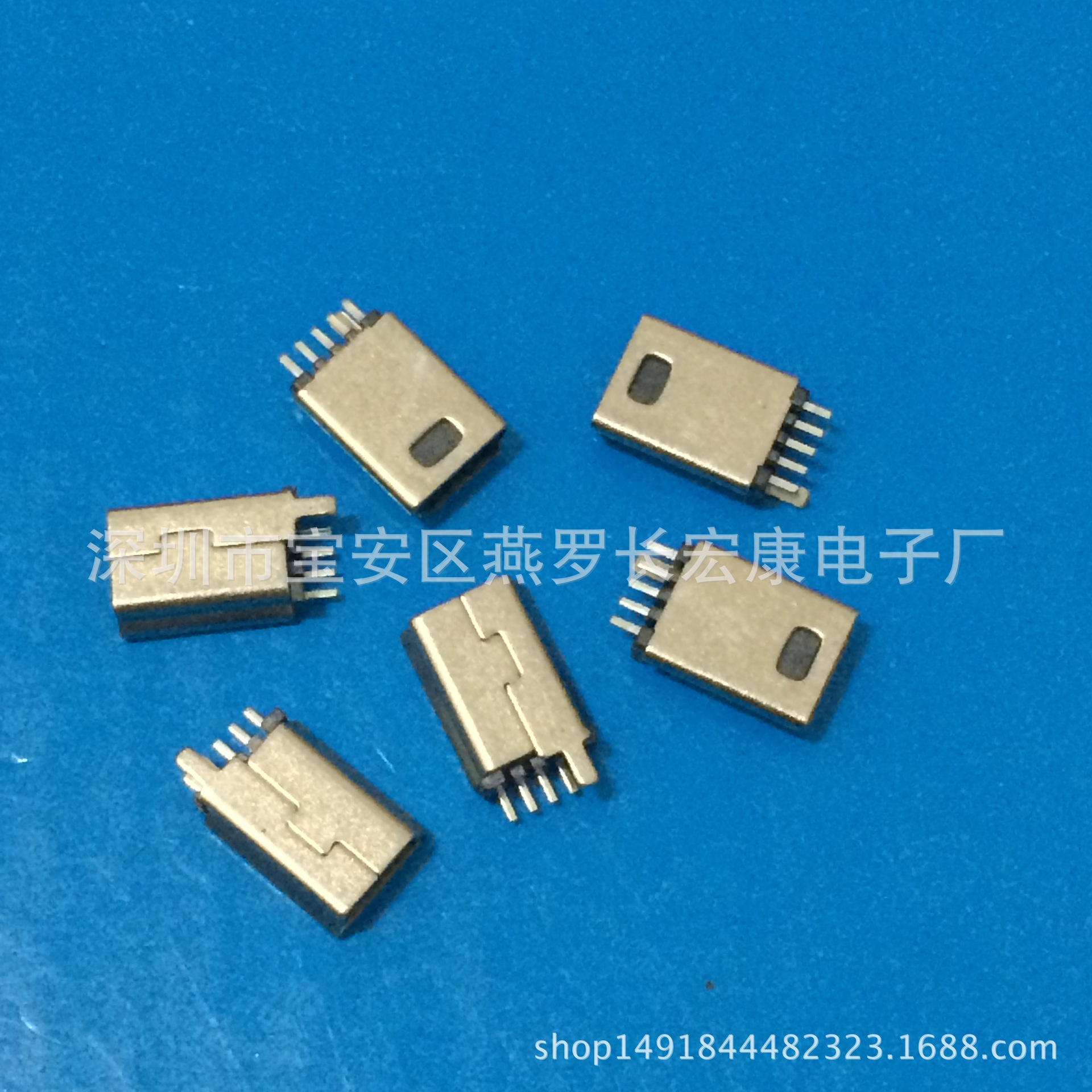 MINI USB 5P 公头 短体超薄 带地线脚 迷你USB 夹板式/贴片式-阿里巴巴