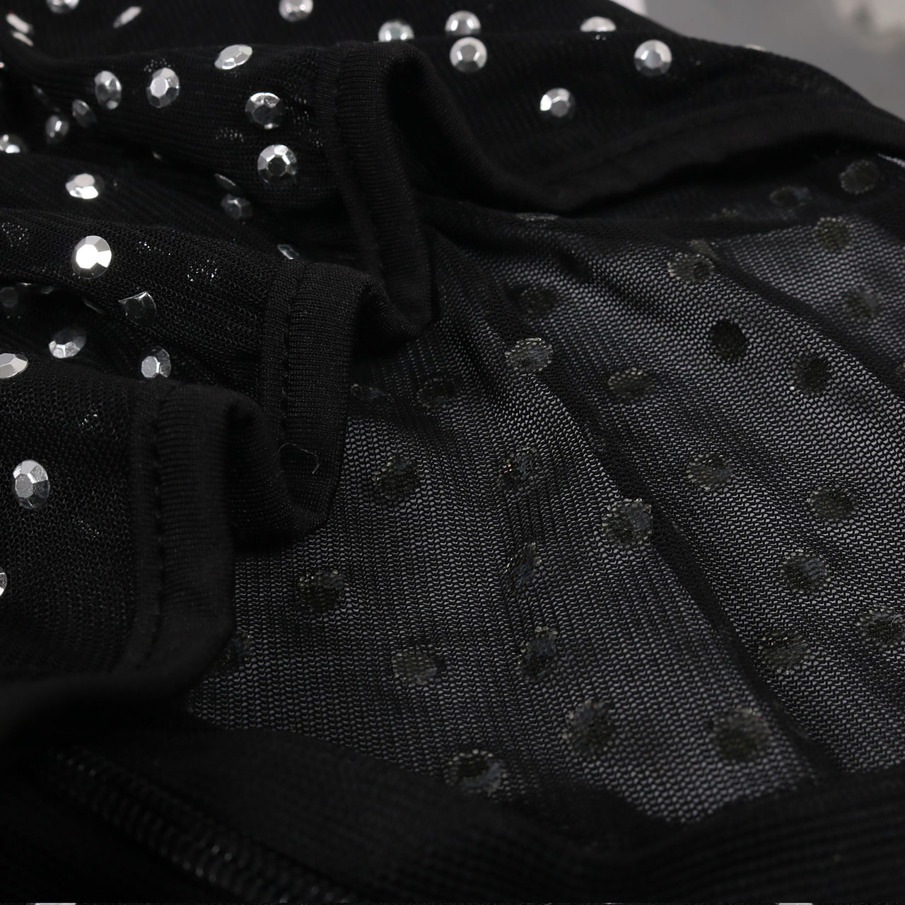 Y036 曼迪服饰 亚马逊 欧美性感夜店装 网纱拉链全身烫钻连体裤-阿里巴巴