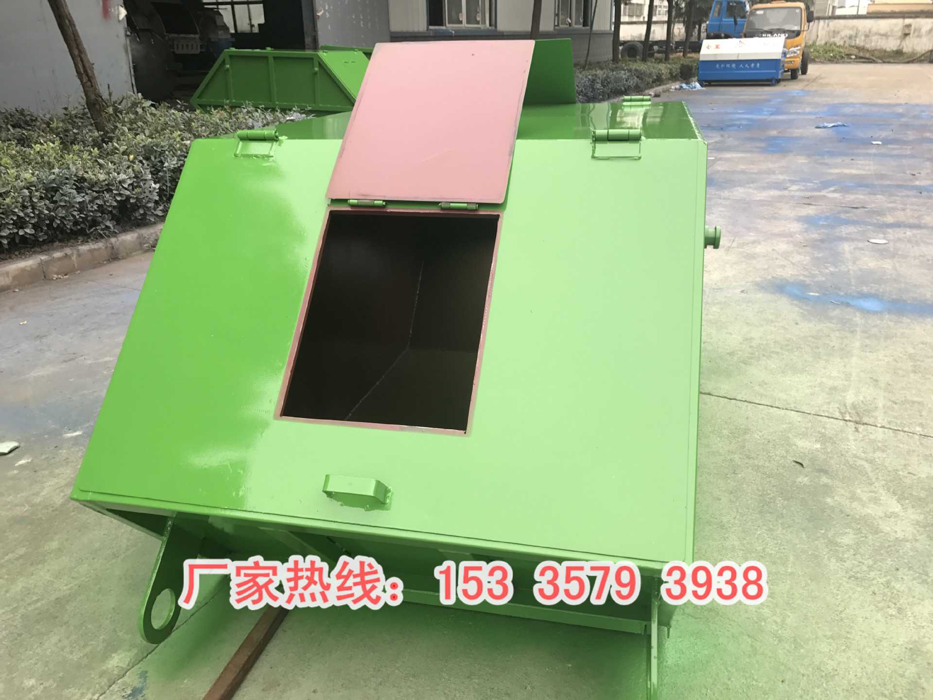 3 5立方摆臂垃圾箱 摆臂车配套垃圾箱 敞开式船型带盖垃圾箱厂家 阿里巴巴