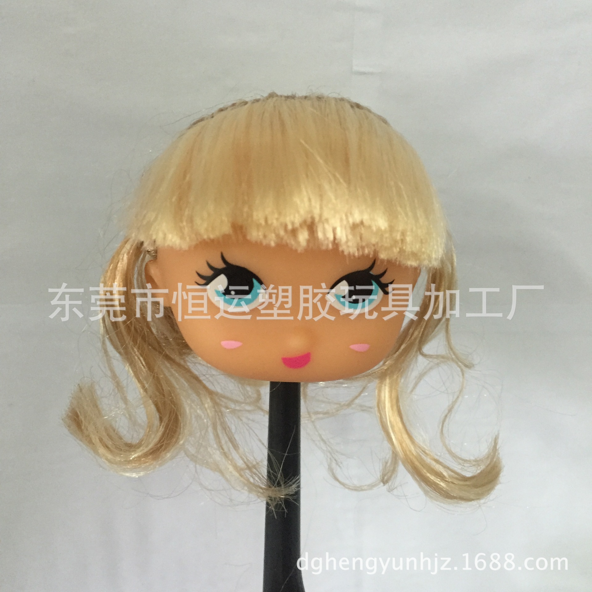 厂家来图样订制 搪胶PVC胶皮娃娃怪高小布ob沙龙植发车发假发加工-阿里巴巴