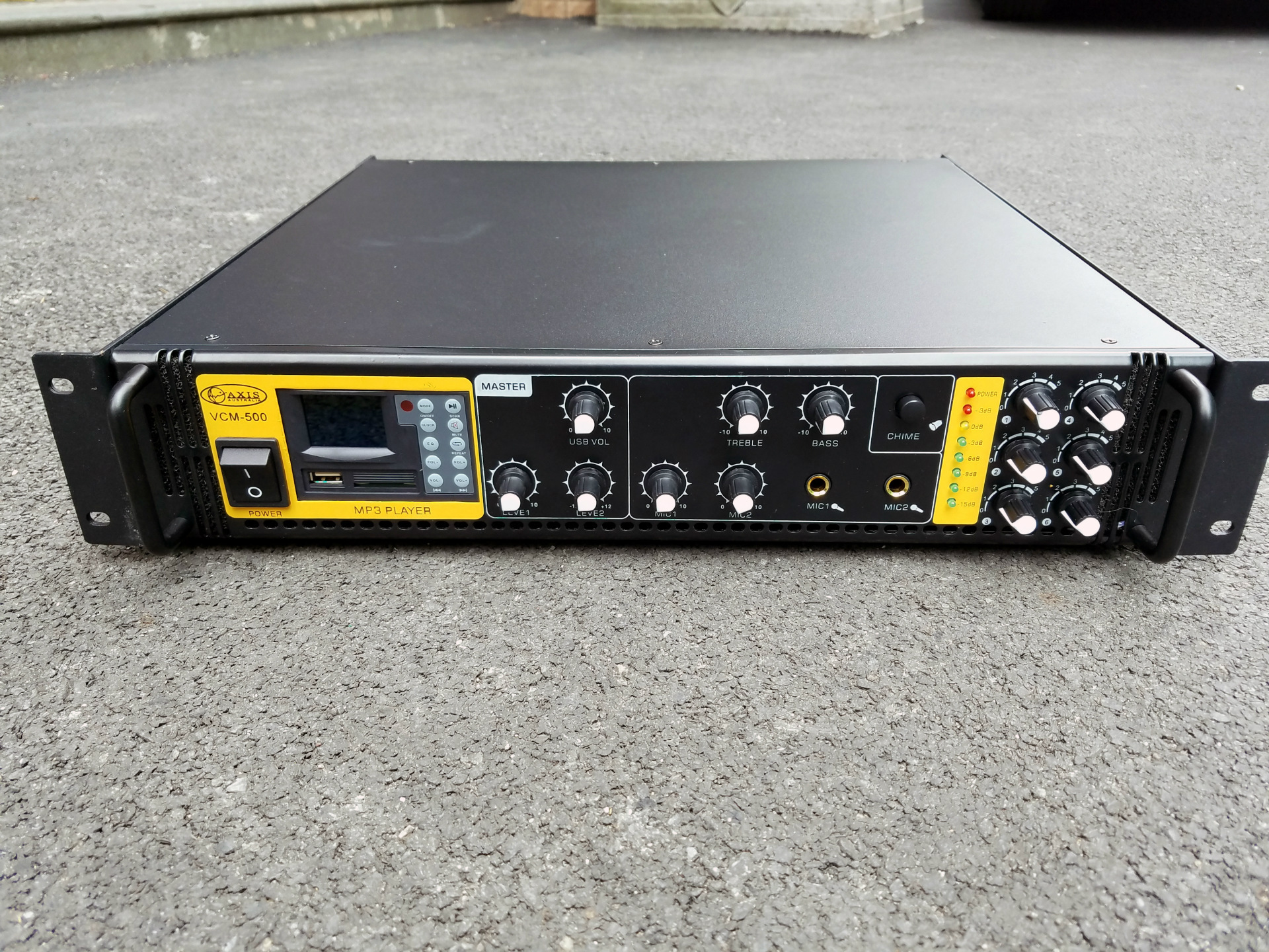 公共广播系统-AXIS爱之声定压功放 6分区音量可调 USB接口 SD卡槽 ...