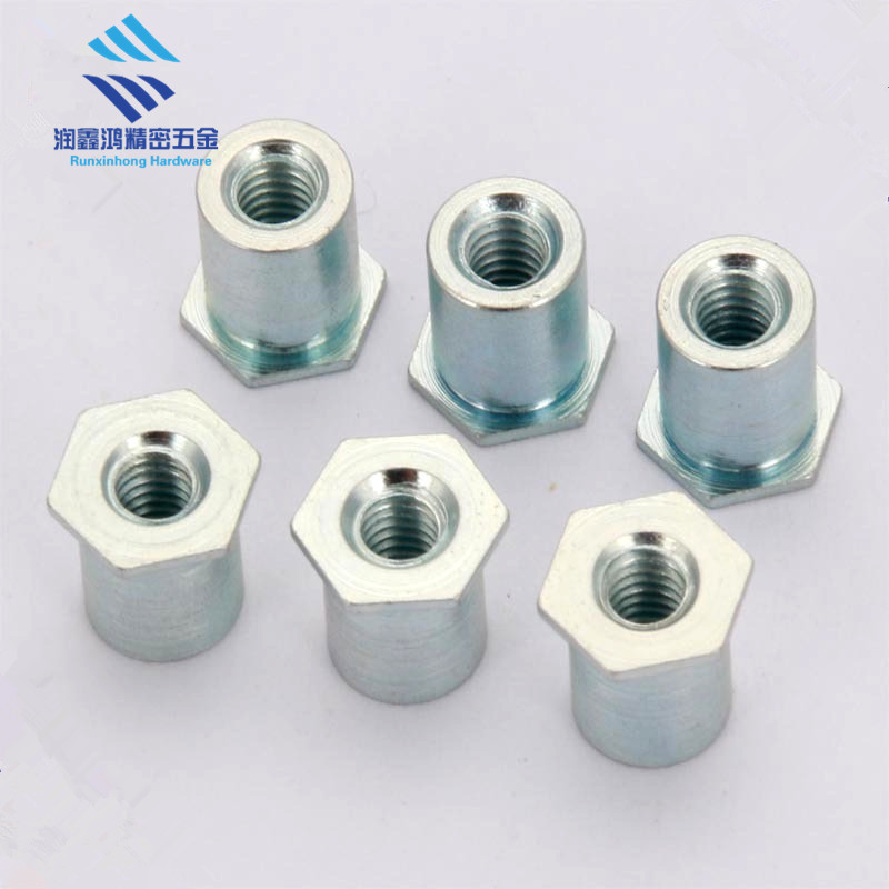 盲孔压铆螺母柱BSO-M3-8开孔4.2碳钢镀蓝白锌-阿里巴巴