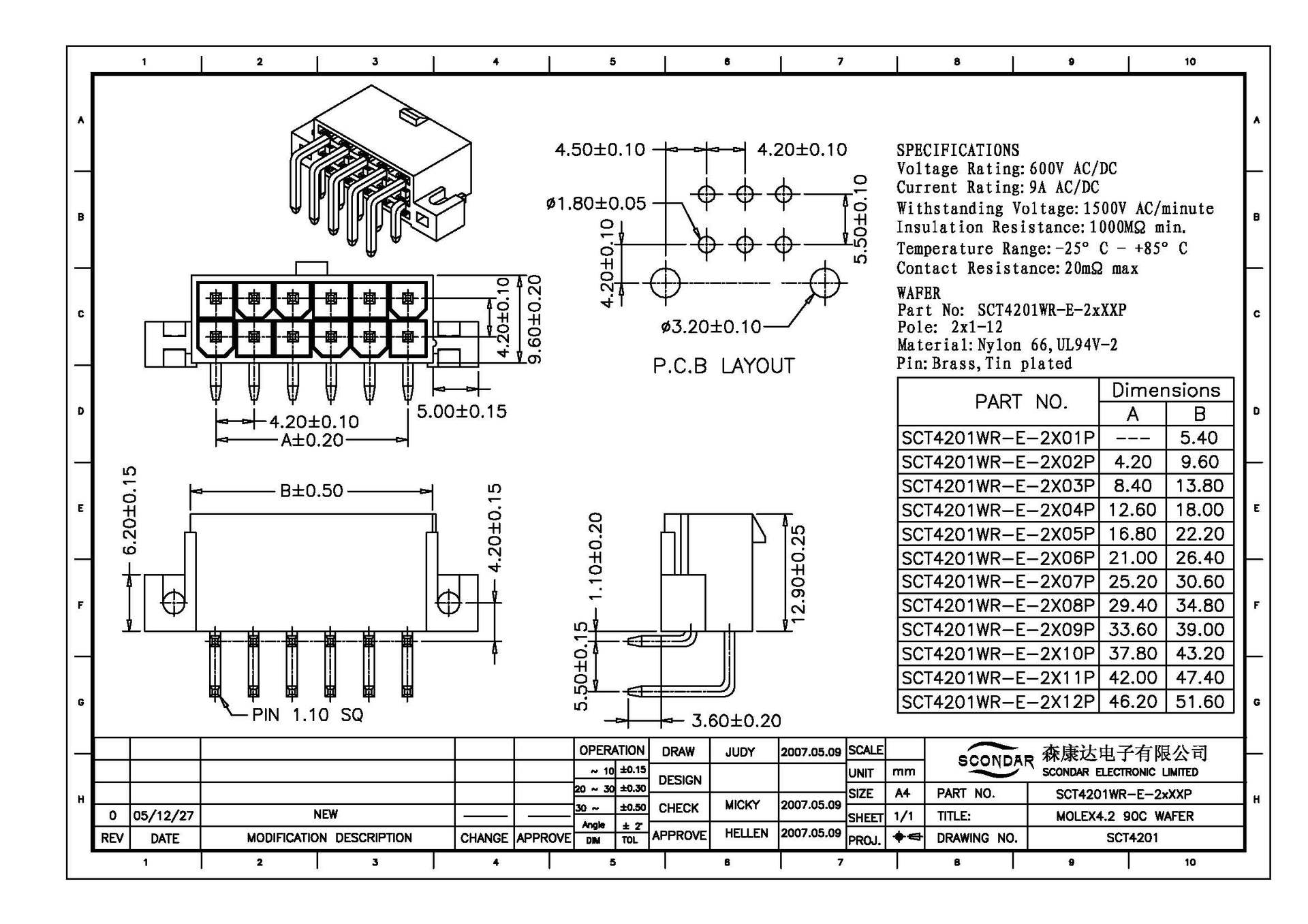 Molex 5557 5559 4.2mm 2-12p or2*1-2*12P连接器 线束端子线工厂-阿里巴巴