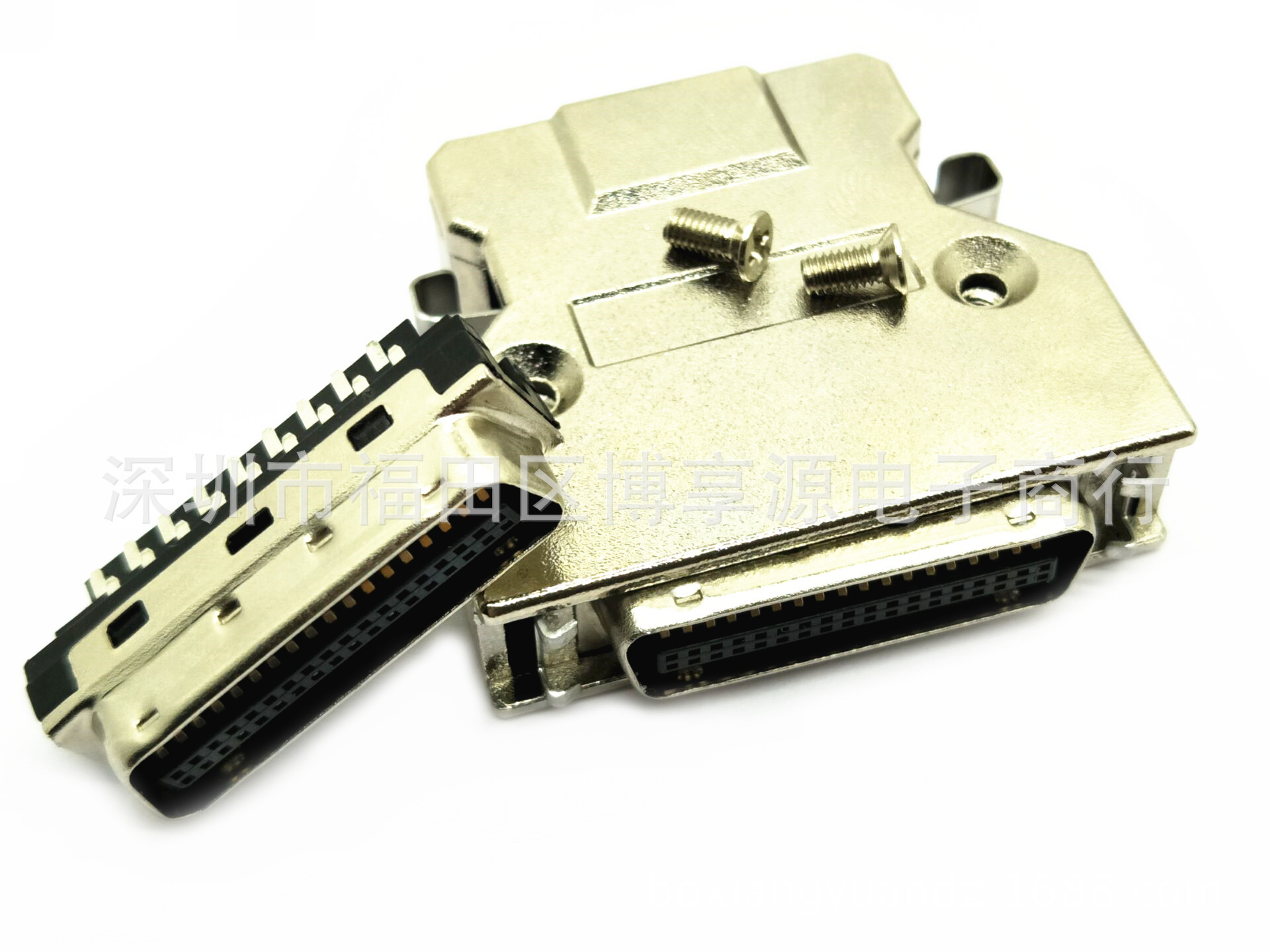 SCSI插头 SCSI-36P 公头 弹片式 卡扣 金属铁外壳 焊线式 36P公头-阿里巴巴