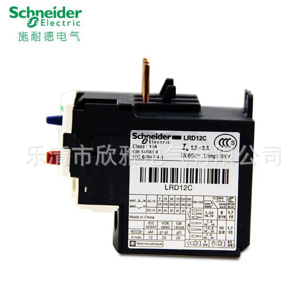 施耐德 LRD12C，TeSys D系列热过载继电器,整定电流5.5-8A[品牌 价格 图片 报价]-易卖工控网