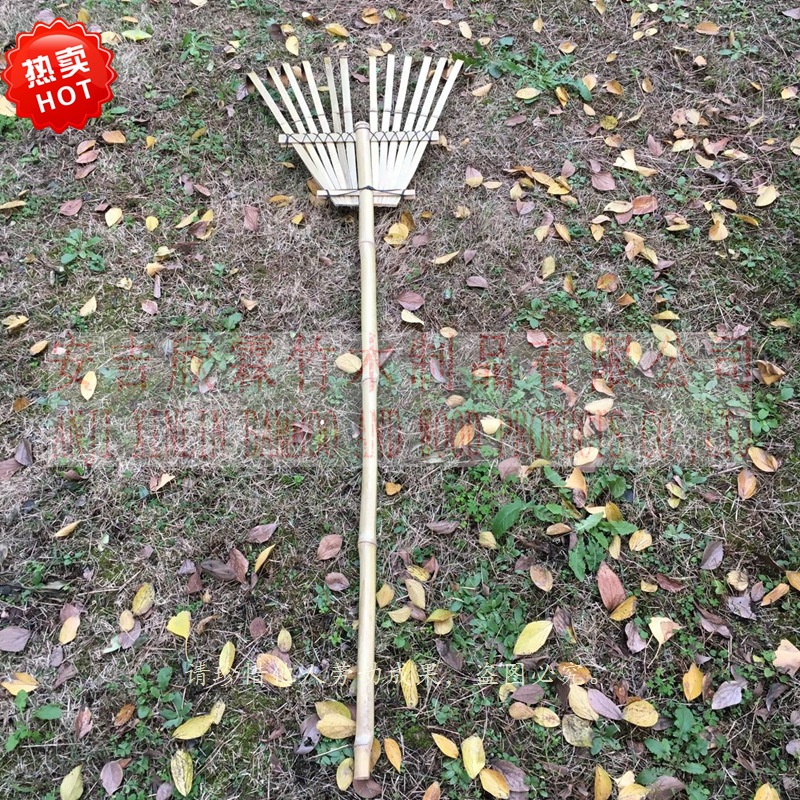 工厂出口日本竹耙 草耙 耙子 耙树叶 耙草 耙稻谷 田园简约款-阿里巴巴