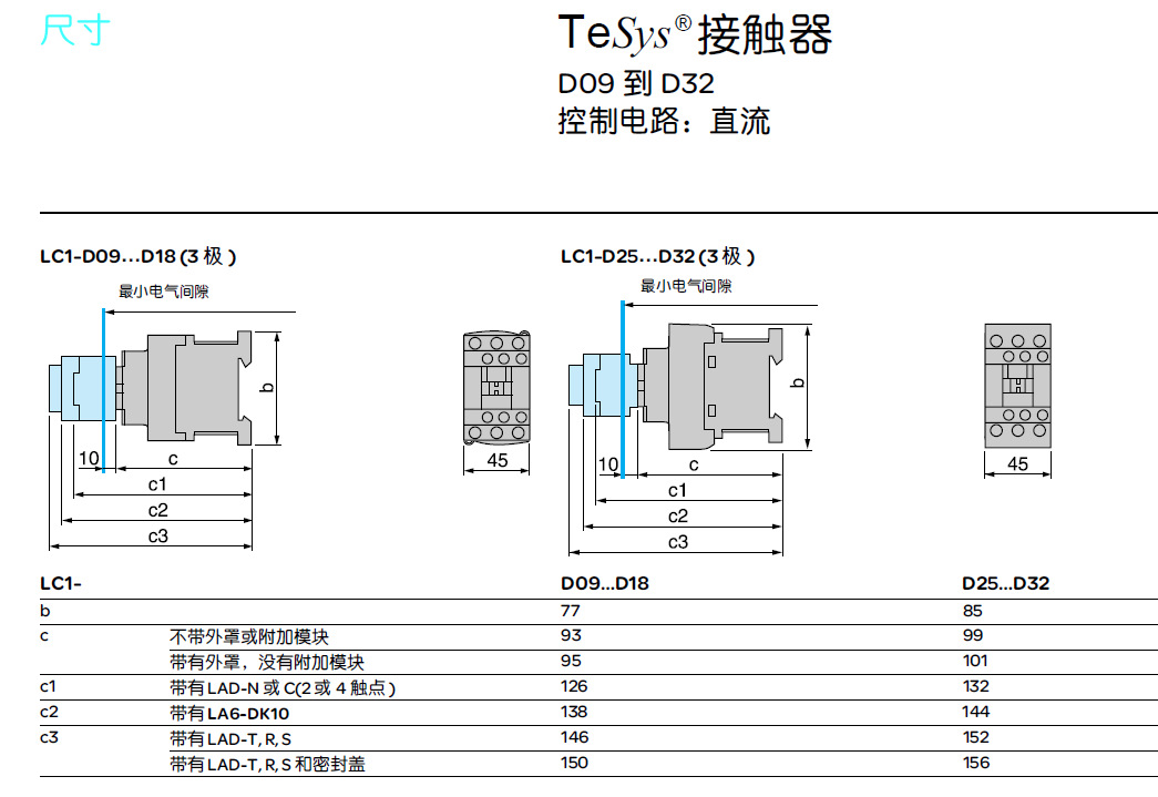 Schneider/施耐德接触器 直流接触器 LC1-D09BDC LC1D09...C-阿里巴巴