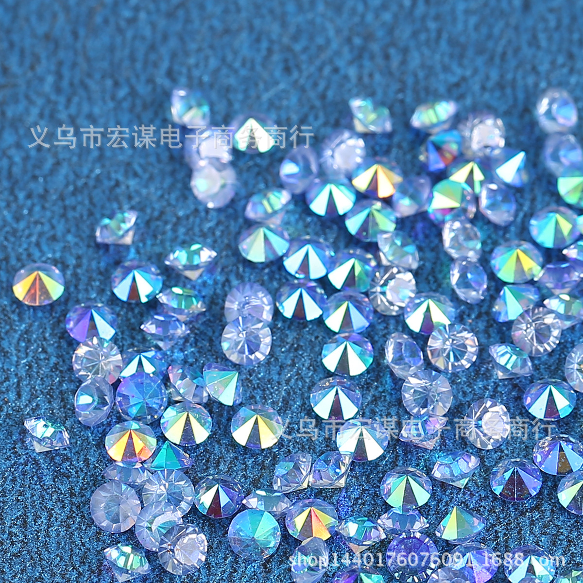 3mm AB彩透明水钻 尖底树脂钻 DIY指甲美容 水晶笔手机壳饰品配件-阿里巴巴
