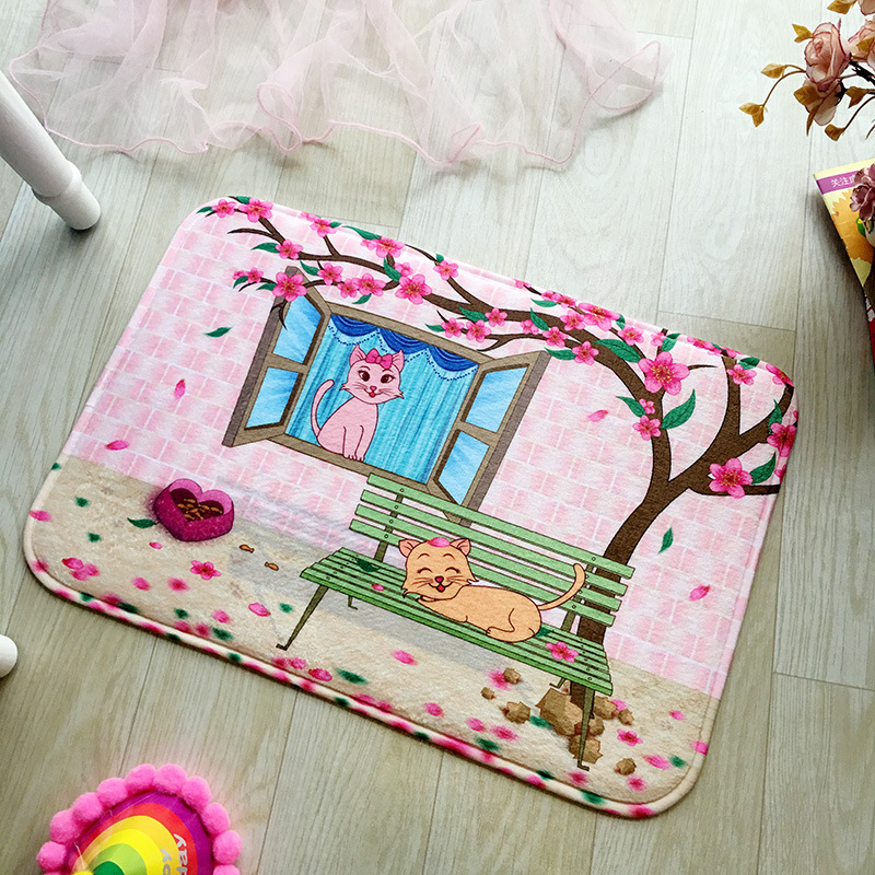 Thickened Flannel Floor Mats For Children Cartoon Floor Mats For Door ...