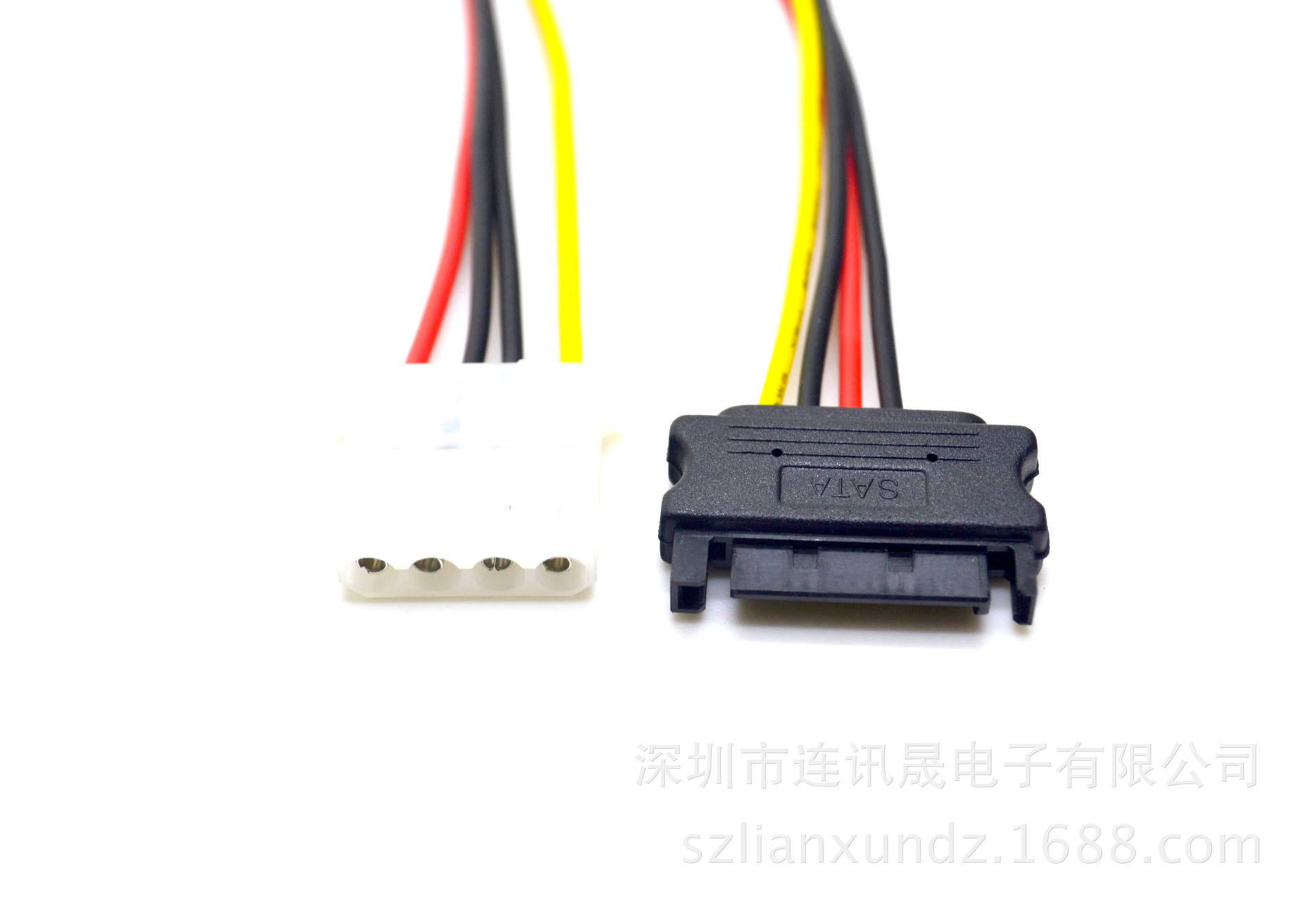 厂家直销 SATA公转大4P母线 大4pin转sata电源线 硬盘IDE电源线铜-阿里巴巴